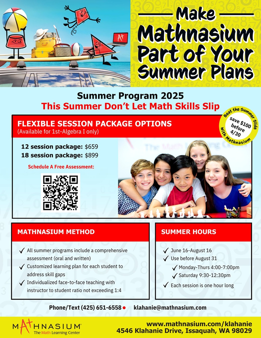 Mathnasium of Klahanie, WA Summer Math Programs